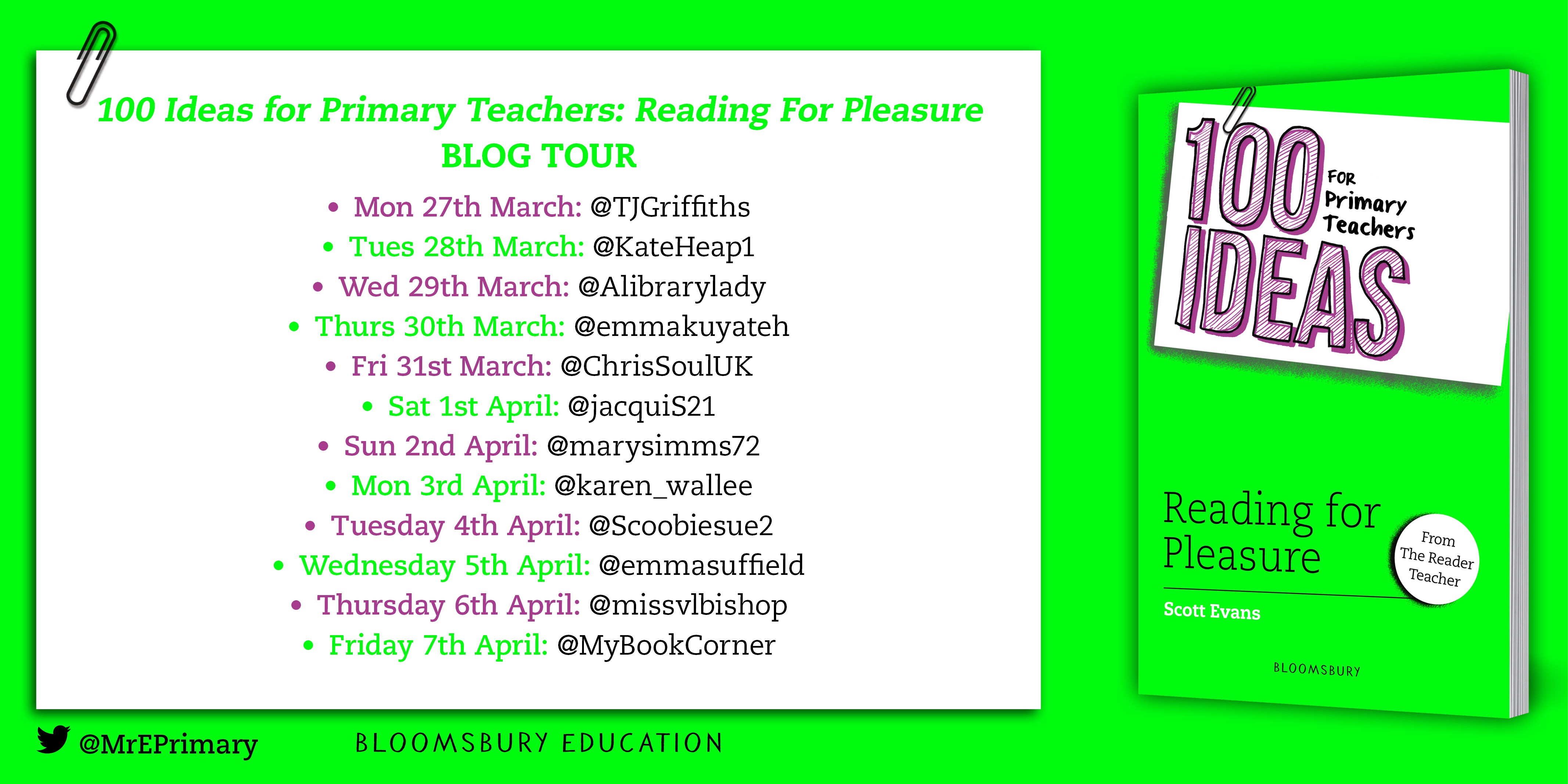 Blog Tour: 100 IDEAS For Primary Teachers: Reading for Pleasure by ...
